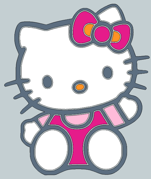 Arquivo grátis STL Placa Kitty V1 🎨 ・modelo para impressão 3D para download・Cults