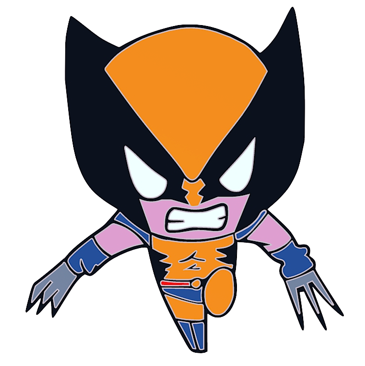 Бесплатный STL файл Badge chibi Wolverine 📛 ・3D-печатный дизайн для скачивания・Cults