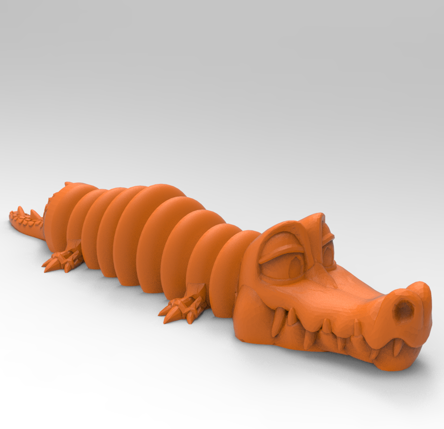 🐊 crocodile caterpillar・Free STL File for ・Cults