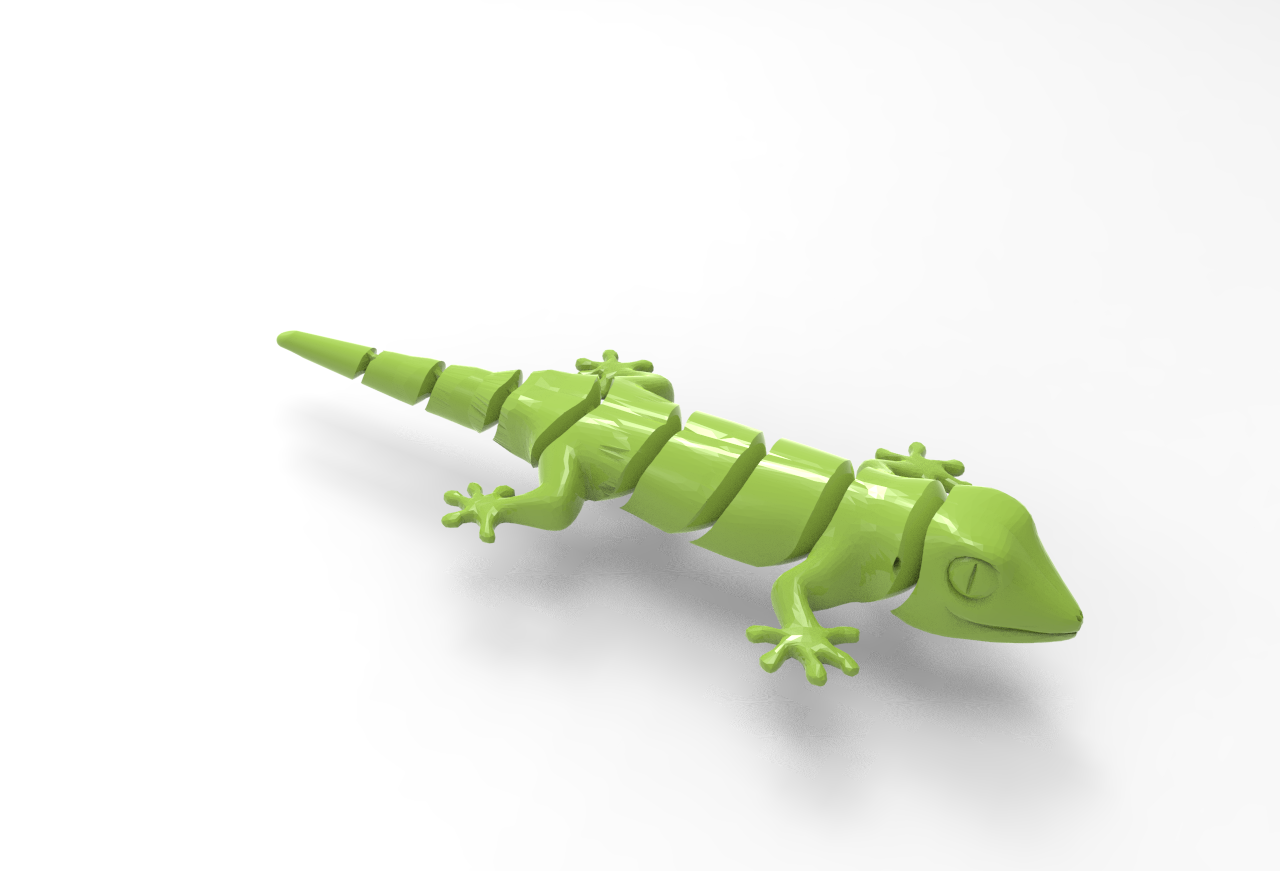 🦎 articulated gecko・Free STL File for ・Cults