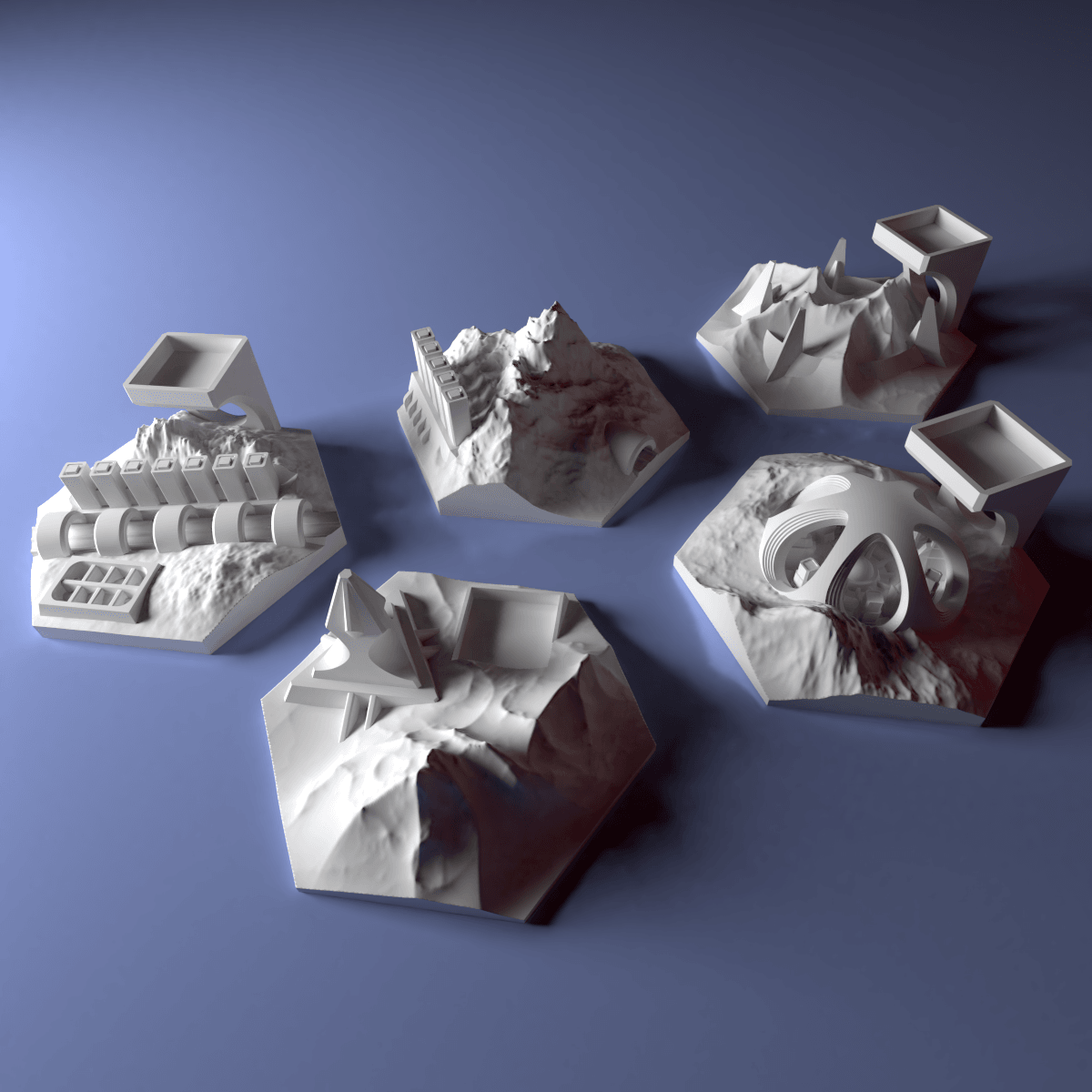 3D file Custom city tile set for Terraforming Mars - Cities 6-10 🏙️ ・3D ...