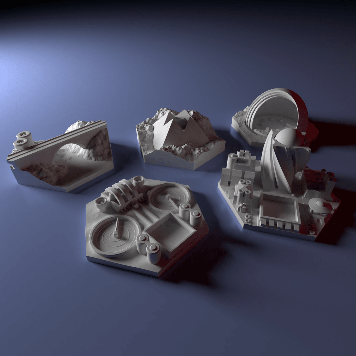 3D file Custom city tile set for Terraforming Mars - Cities 11-15 🏙️ ...