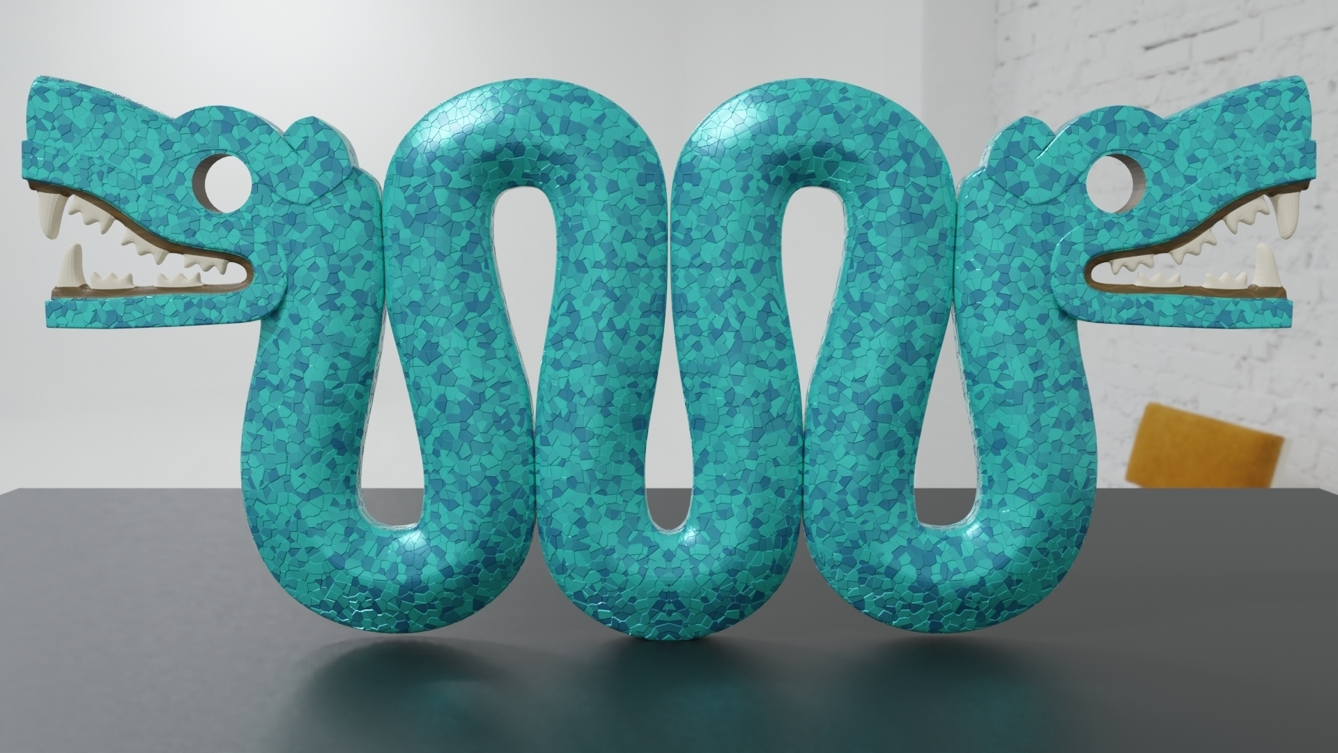 🗿 Two headed serpent Aztec sculpture・ STL File for ・Cults