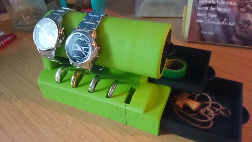 Free 3D file Watch and Ring Holder ⌚・Object to download and to 3D print ...