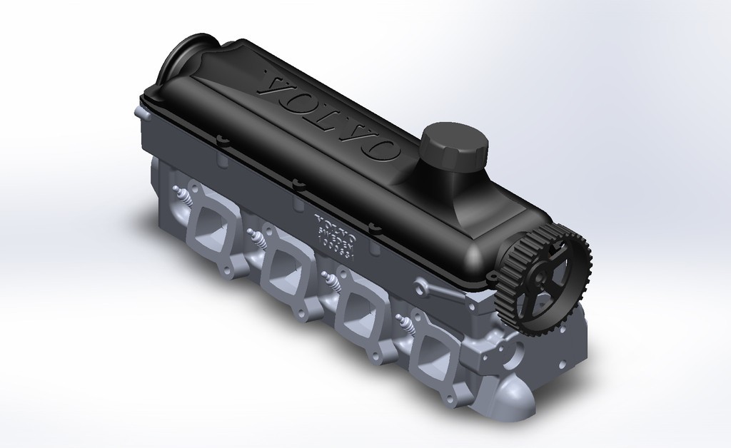 Free STL file Volvo Redblock Cylinder Head 🚂 ・Object to download and to ...