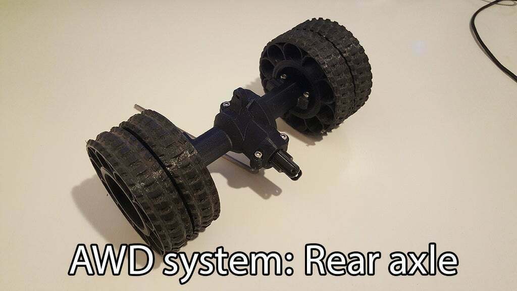 🚚 3D printed RC truck V3: Single rear axle(Dual wheels setup)・ STL File ...