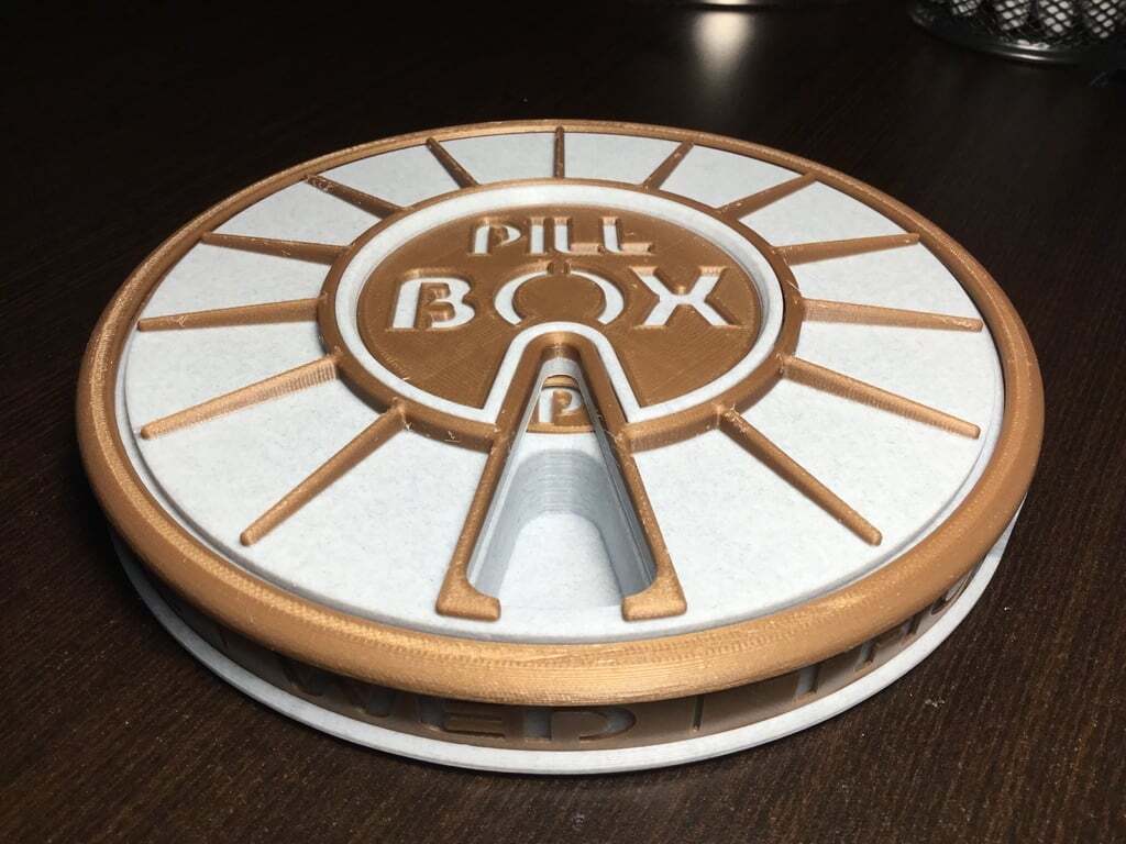 3D print Pill Box with AM PM Apertures V3 - It's Personal!・Cults