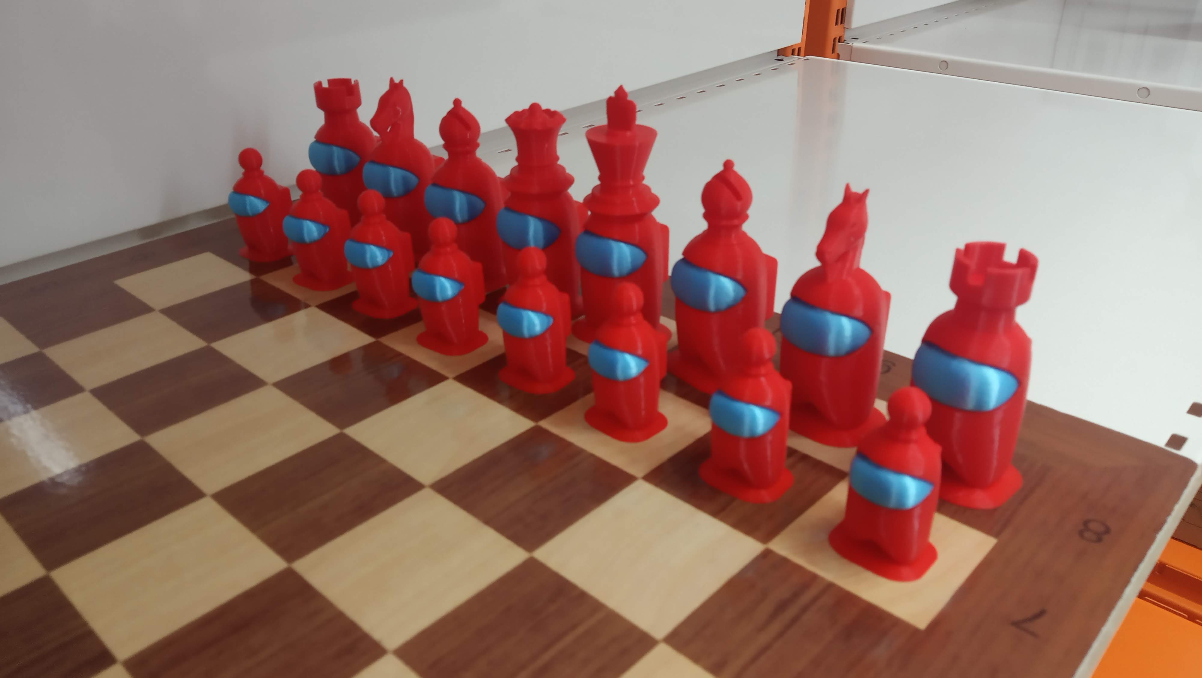 3D file Among US Chess AmongUS Chess ♟️ ・3D printing template to ...