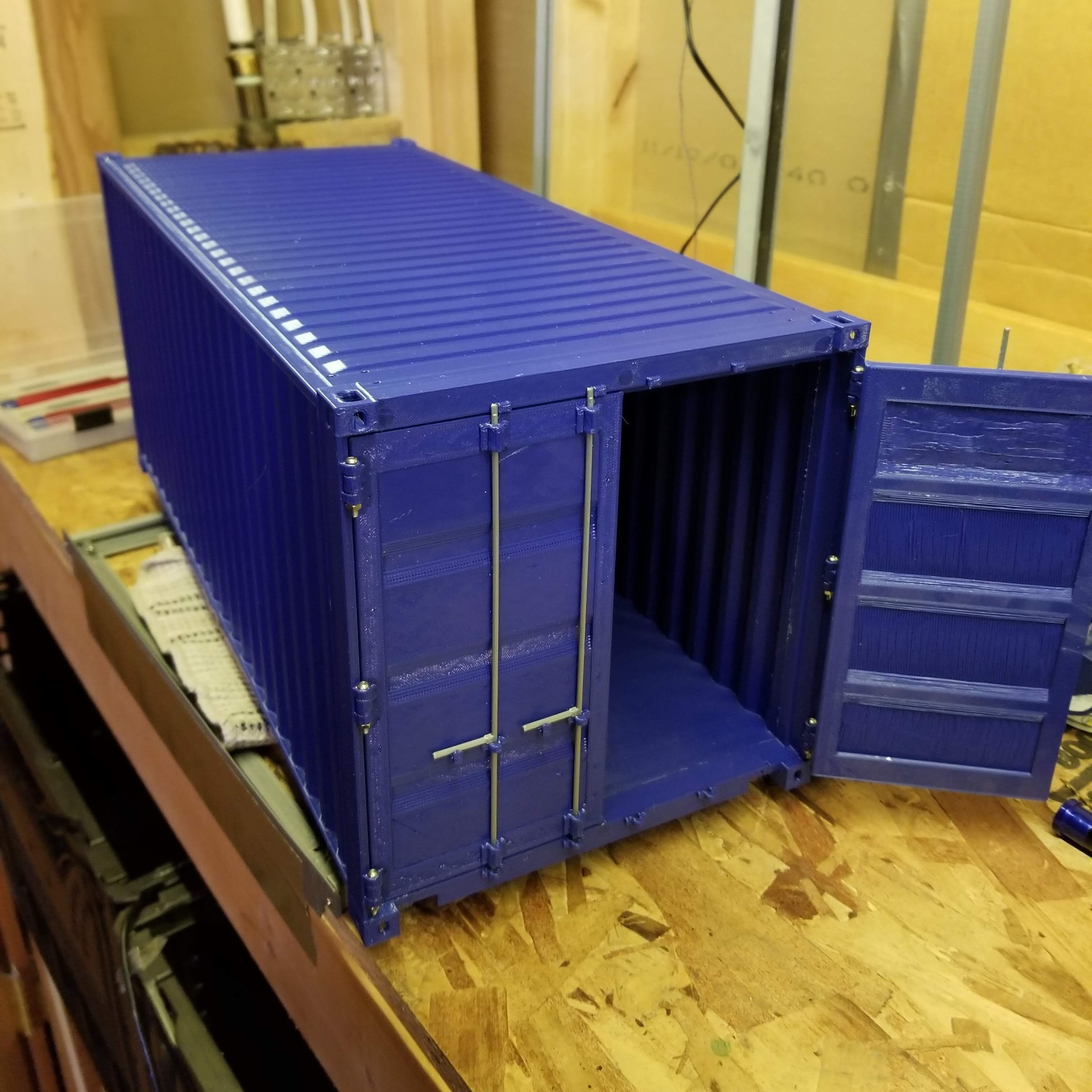 🚐 1/14 Scale 20' Seacan Shipping Container・3D Print with the CR-10s 3D ...