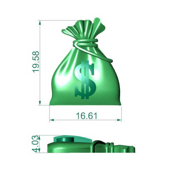 STL file Money bag Pendant 💰 ・3D print design to download・Cults