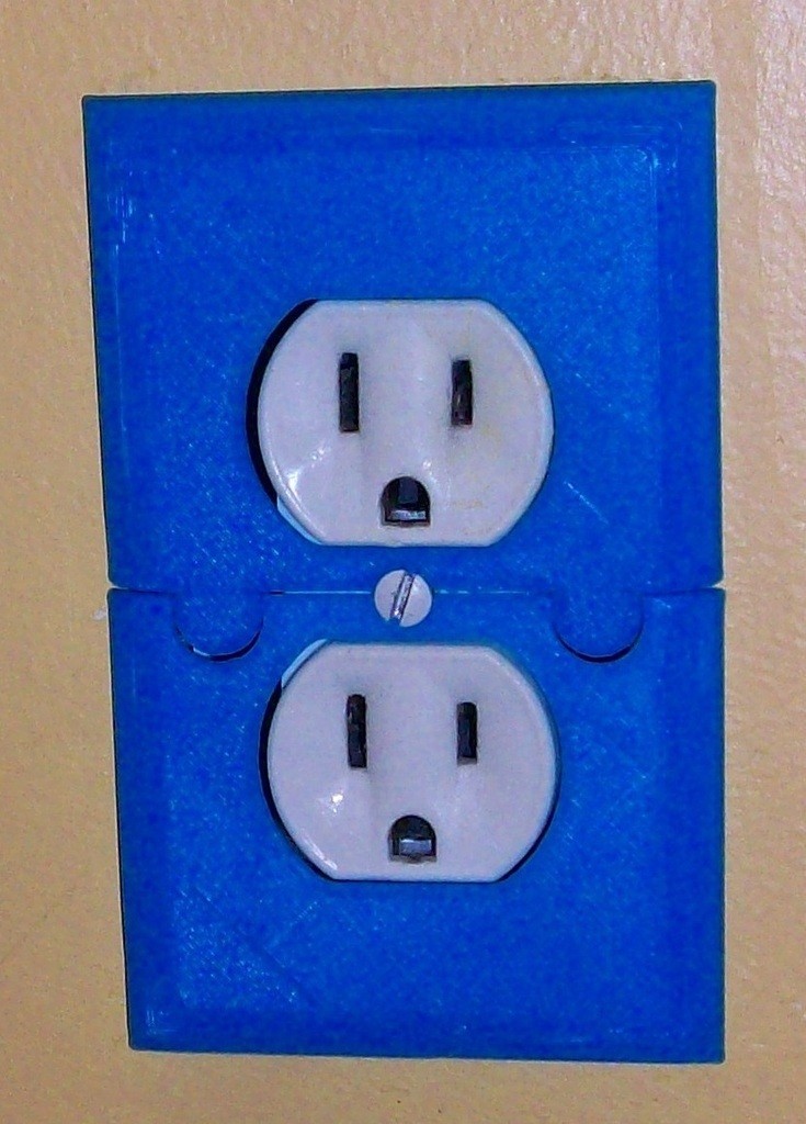 Free STL file Two-Part Electrical Outlet Plate Cover 🏠 ・3D print model ...