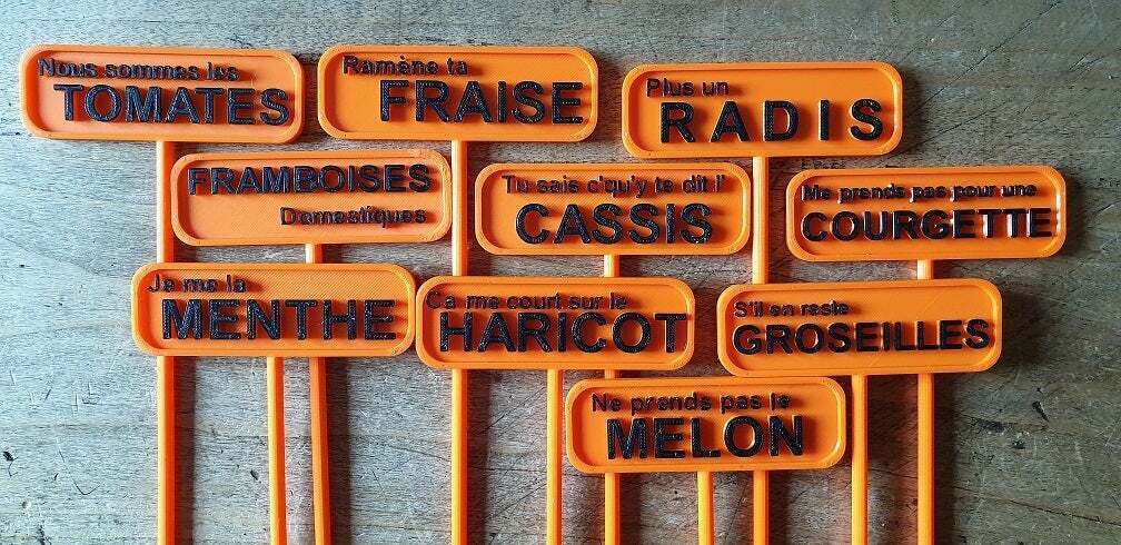Free STL file Vegetable garden labels / Vegetable garden labels 🌳 ...