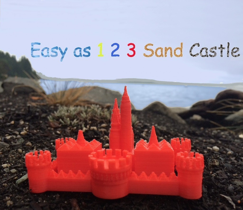 🏖️ Easy as 1 2 3 Sand Castle/Mold・Free STL File for ・Cults