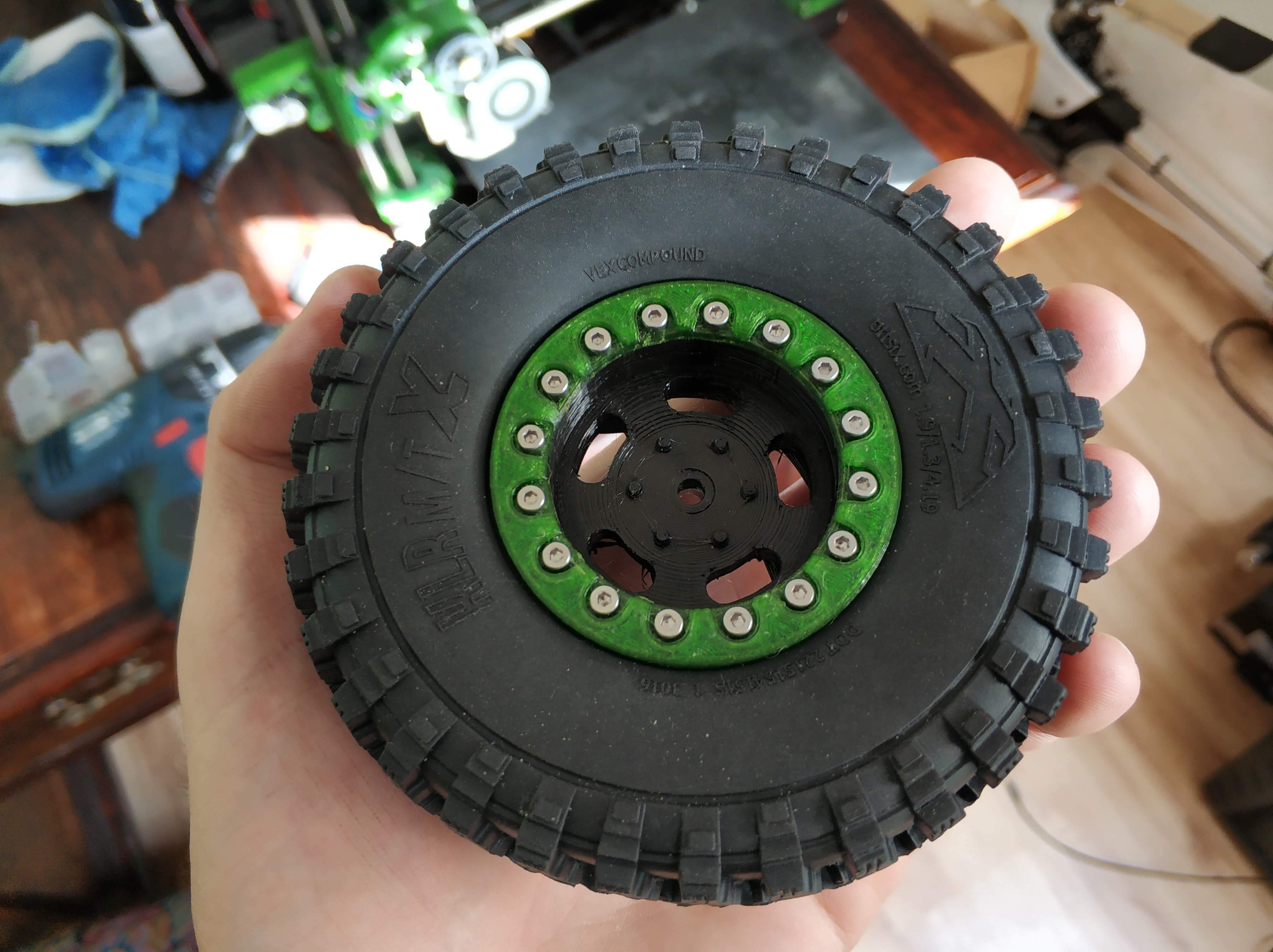 🛞 Wider 1.9" 12mm hex RC beadlock rims・Free 3D File for ・Cults