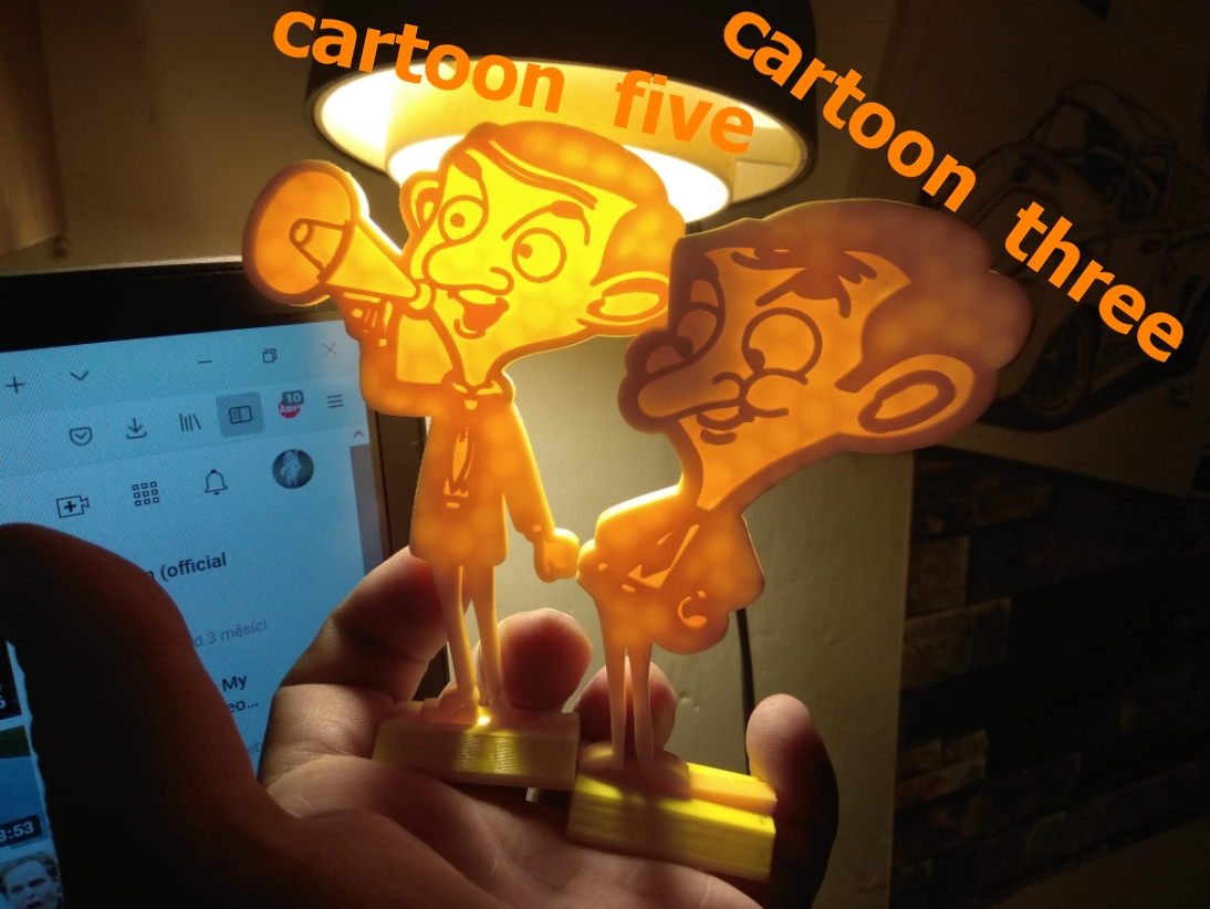 STL file Mr.Bean cartoon four 🖼️ ・3D printer design to download・Cults