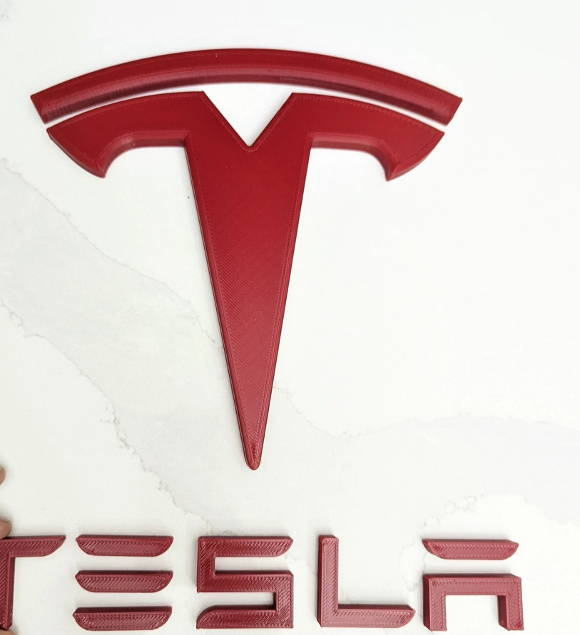 🍎 Tesla large Logo for wall mounting・ STL File for ・Cults