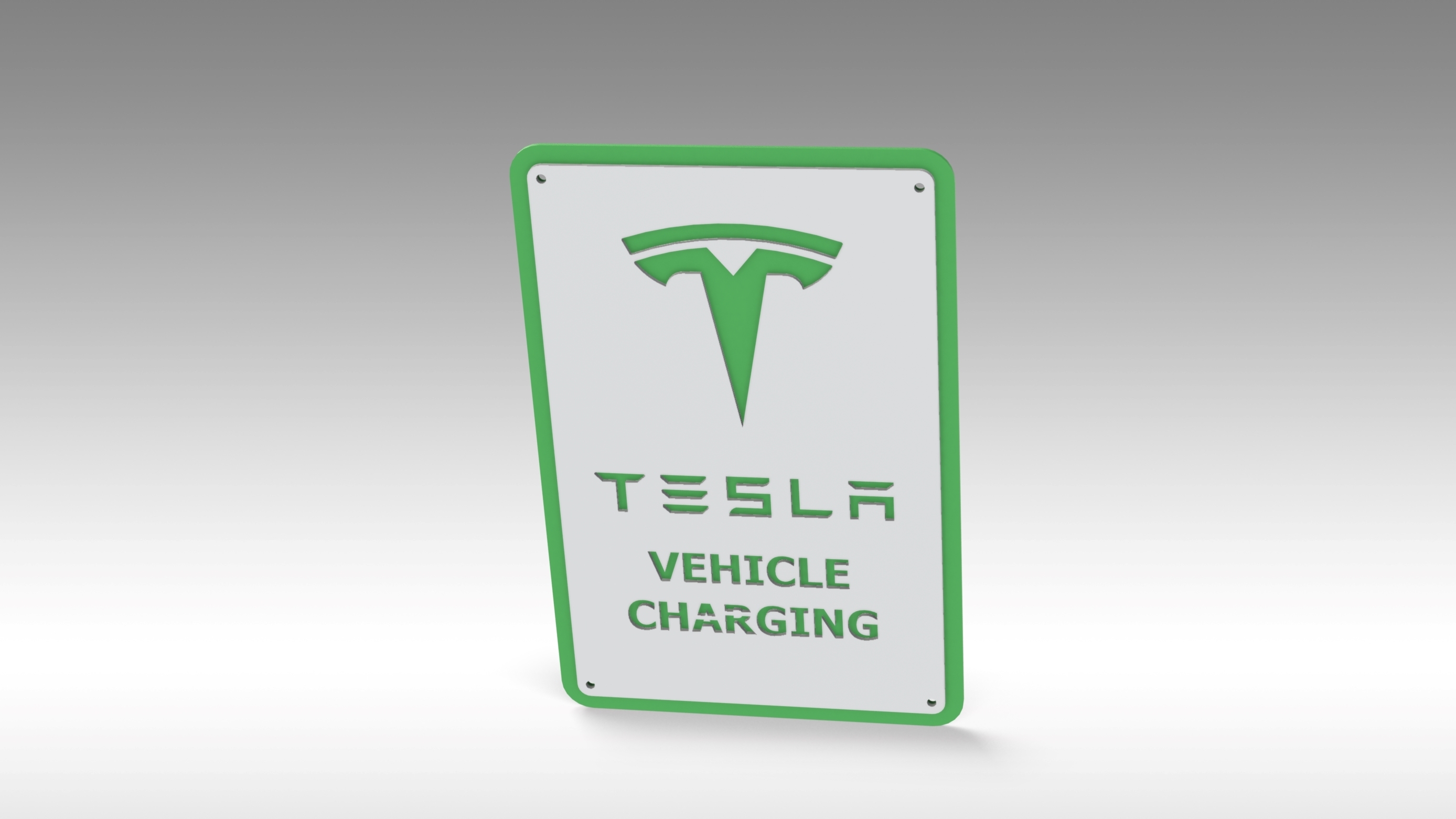 STL file Tesla Charging Parking Sign NOW WITH v2 LOGO 🅿️・3D print ...