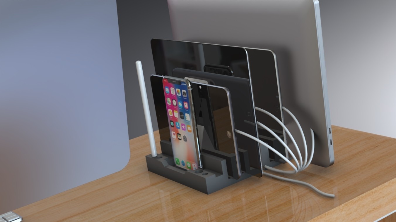 🚉 Multi Device Charging Station and Organizer - Contemporary Design ...