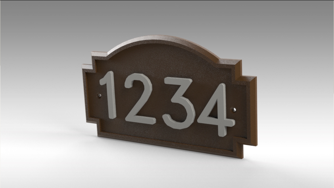 🔢 Address Wall Plate with Custom Numbers・ STL File for ・Cults