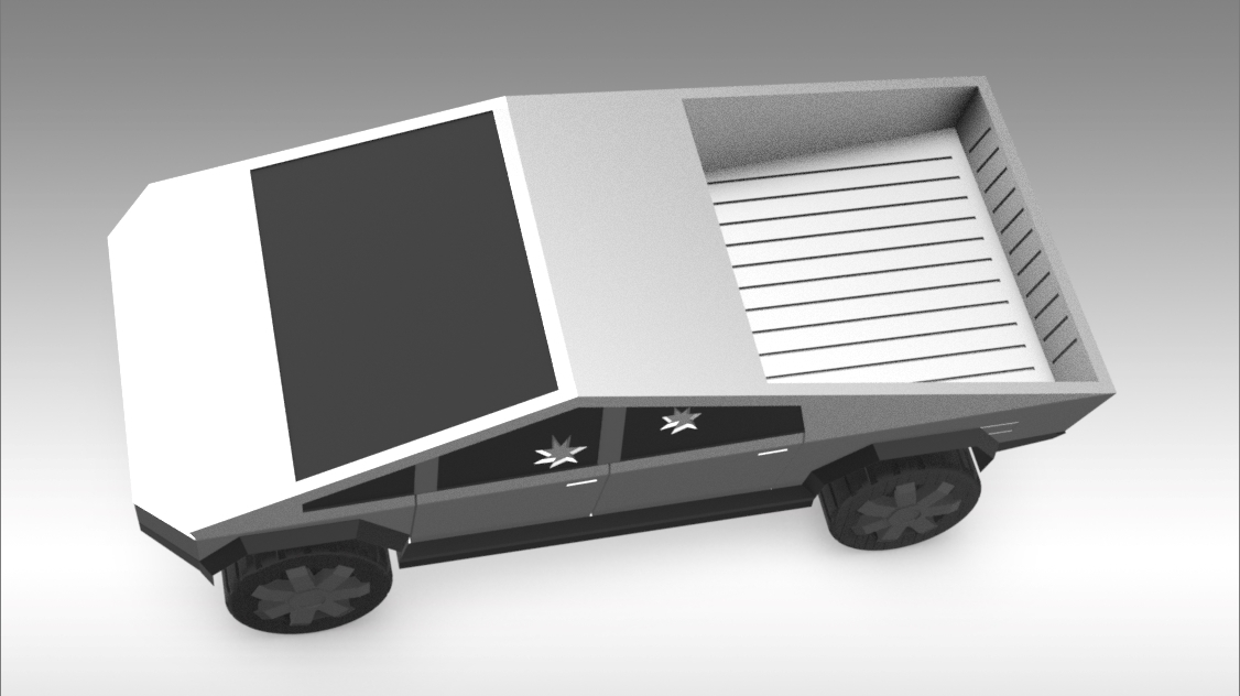 🚚 TESLA Cybertruck 3D PRINTED MODEL - SPINNING WHEELS・Free STL File for ...