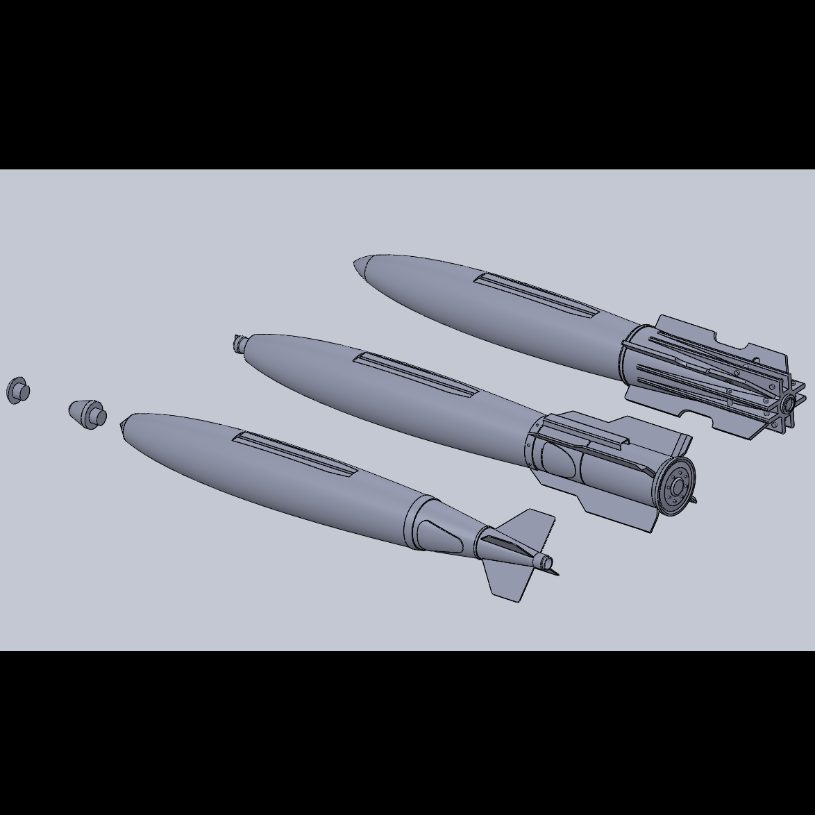 🛩️ 1/10th Scale Mk82 - LD, AIR, Snakeye・ STL File for ・Cults