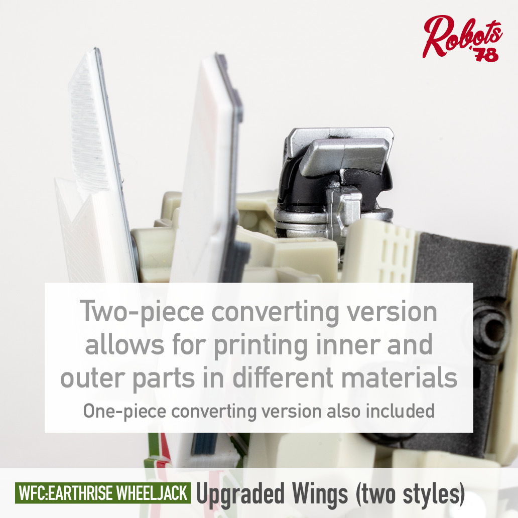 🤖 WFC:Earthrise Wheeljack Wings・ STL File for ・Cults