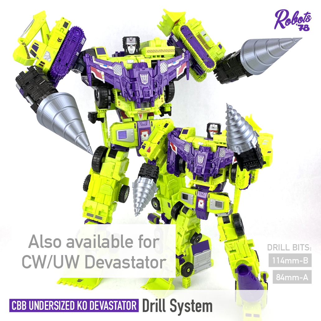 🤖 CBB KO Devastator Drill System・ STL File for ・Cults