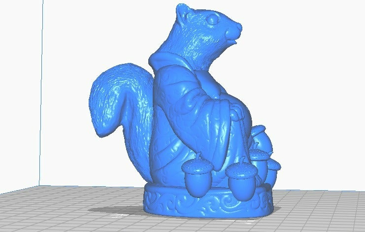 Free STL file Squirrel Buddha with Tail and Acorns (Animal Collection ...