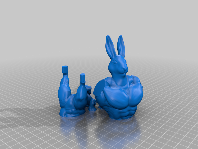 Free STL file Ultra Swole Rabbit Bunny Bodybuilder 🐇 ・3D printer model ...