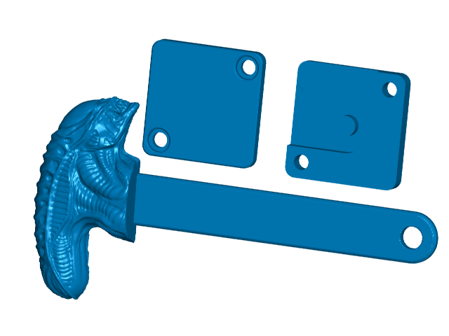 👽 Alien Xenomorph Mailbox Flag and Mount or Binary Indicator・Free STL ...