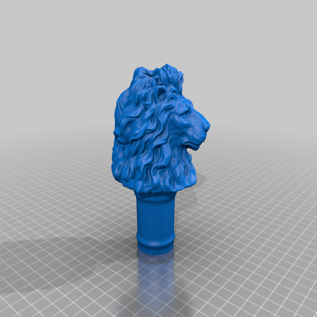 🦁 Lion Head Topper ($7 Cane/Walking Hiking Sticks)・Free STL File for ・Cults