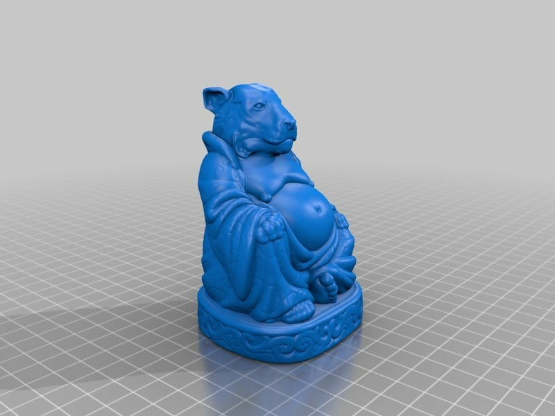 🐅 Tiger Buddha (Animal Collection)・Free STL File for ・Cults