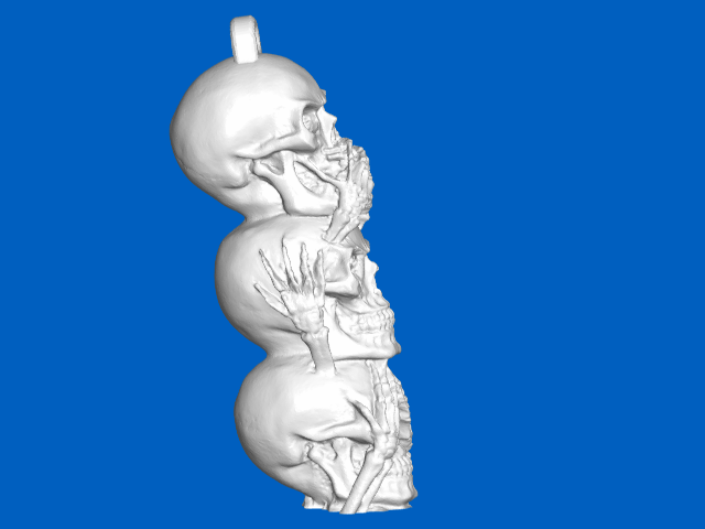 🎃 uNuSuaL Ornaments - 3 Wise Skulls・Free STL File for ・Cults