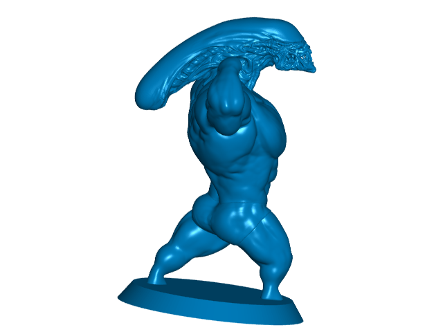 免费 STL 文件 Ultra Swole Alien Xenomorph Bodybuilder 👽 ・可下载 3D 打印模型・Cults