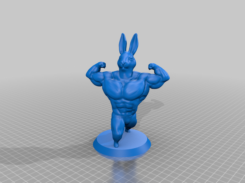 Free STL file Ultra Swole Rabbit Bunny Bodybuilder 🐇 ・3D printer model ...
