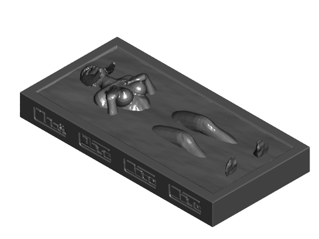 🫦 9th Carbonite Encased Sexy Woman with Optional Control Panels and 2 ...