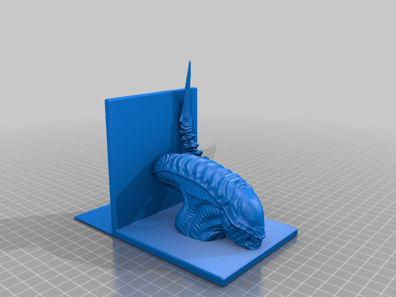 👽 Alien Xenomorph Bookends (Left and Right)・Free STL File for ・Cults
