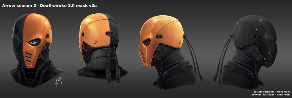 🏹 Deathstroke's mask + cosplay parts・Free STL File for ・Cults