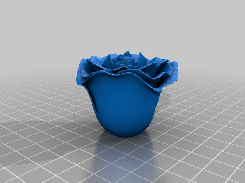 🌹 Rose, stem and a little flowervase・Free STL File for ・Cults