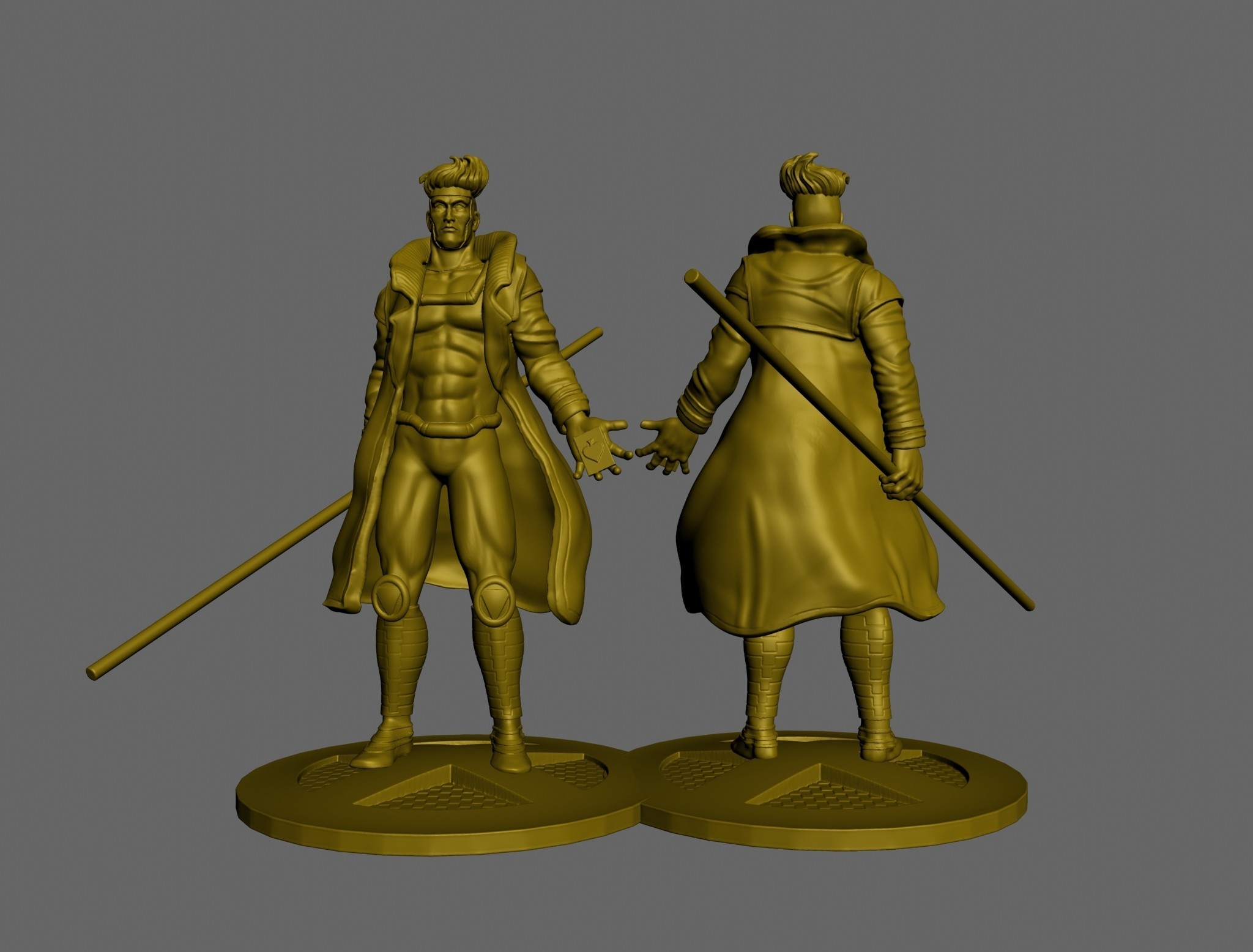 STL file x-men gambit 🦸‍♂️・3D printable model to download・Cults