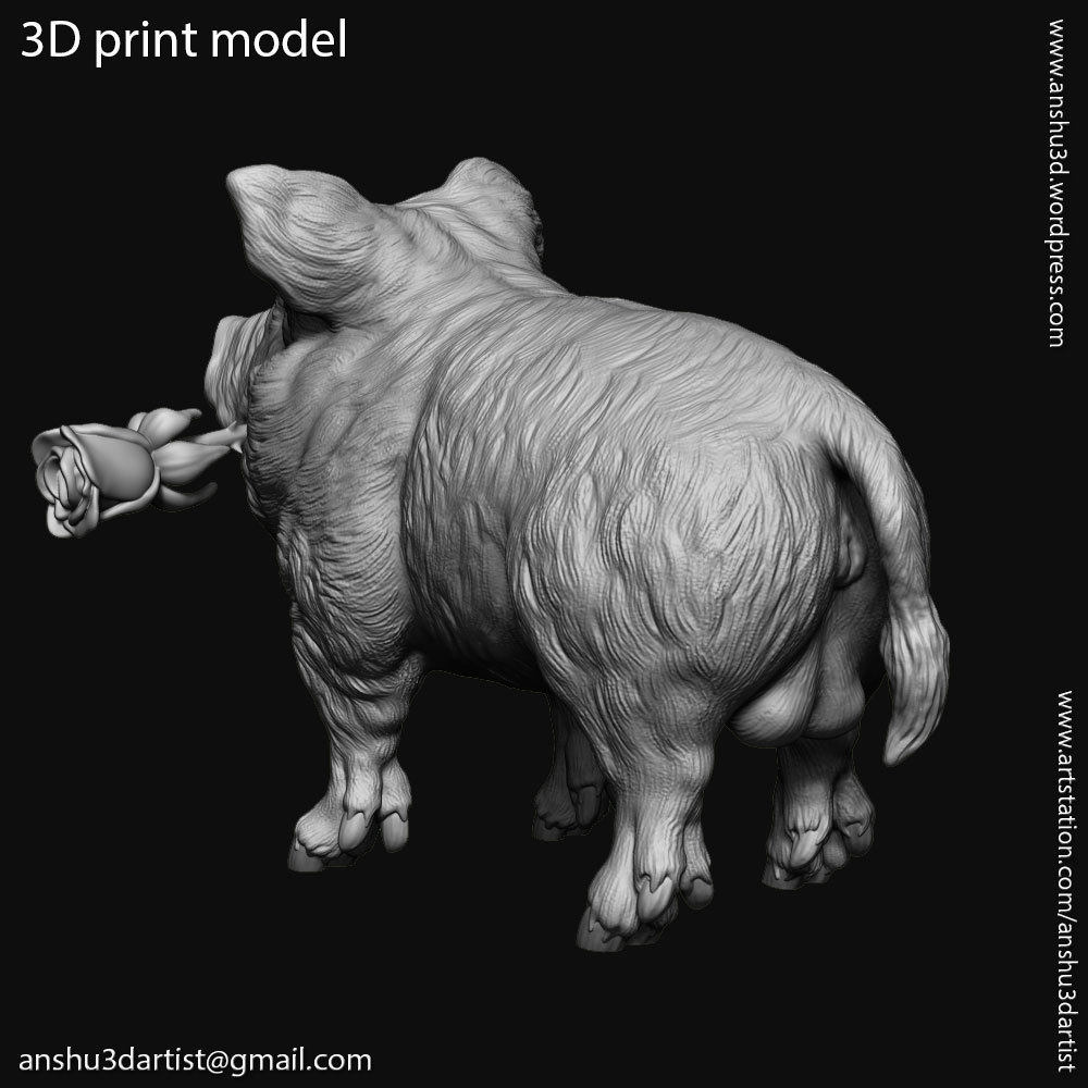 3D file Pig vol1 miniature figure 🐖 ・Template to download and 3D print ...