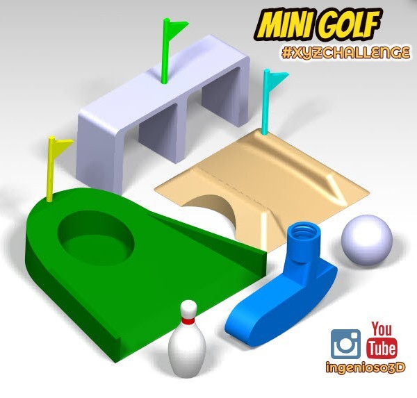 Free STL file Mini golf for fun and take a break 🏌️ ・3D printer model ...