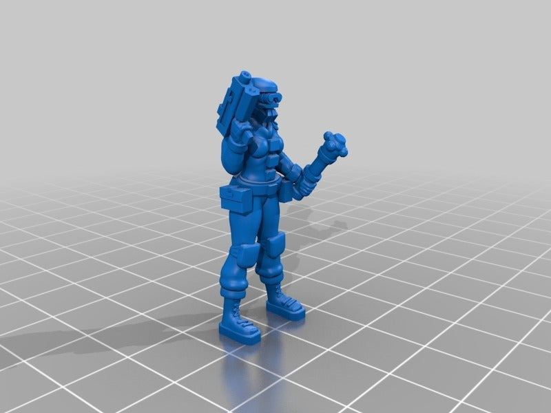 ♀️ Female Space 'Dude' 7 figure set・Free STL File for ・Cults