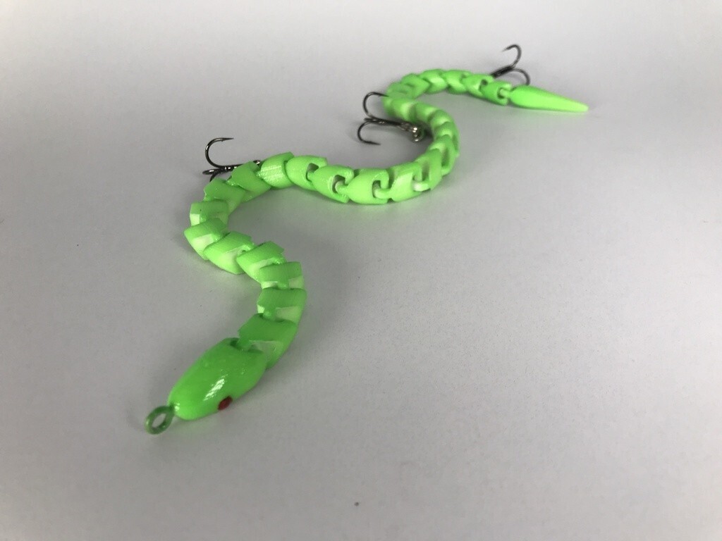 Бесплатный STL файл fishing Lure for Bass - snake lure(1color) 🎣 ...