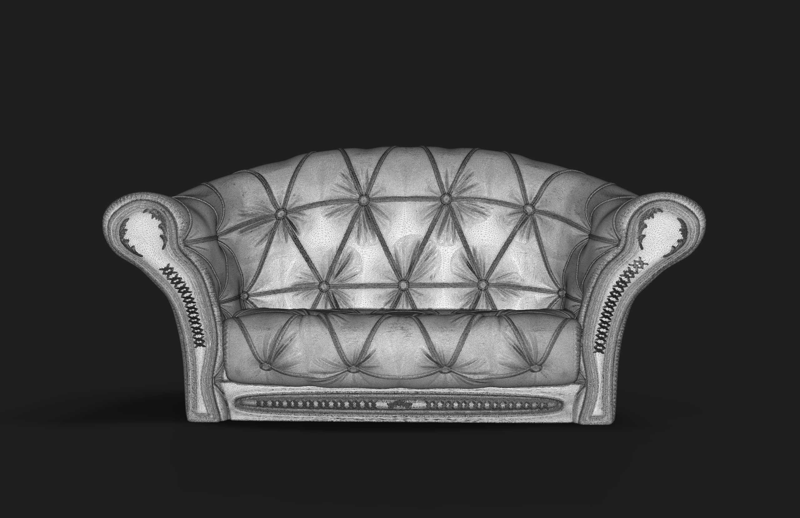 STL file Vintage sofa 🏢 (OBJ)・Model to download and 3D print・Cults