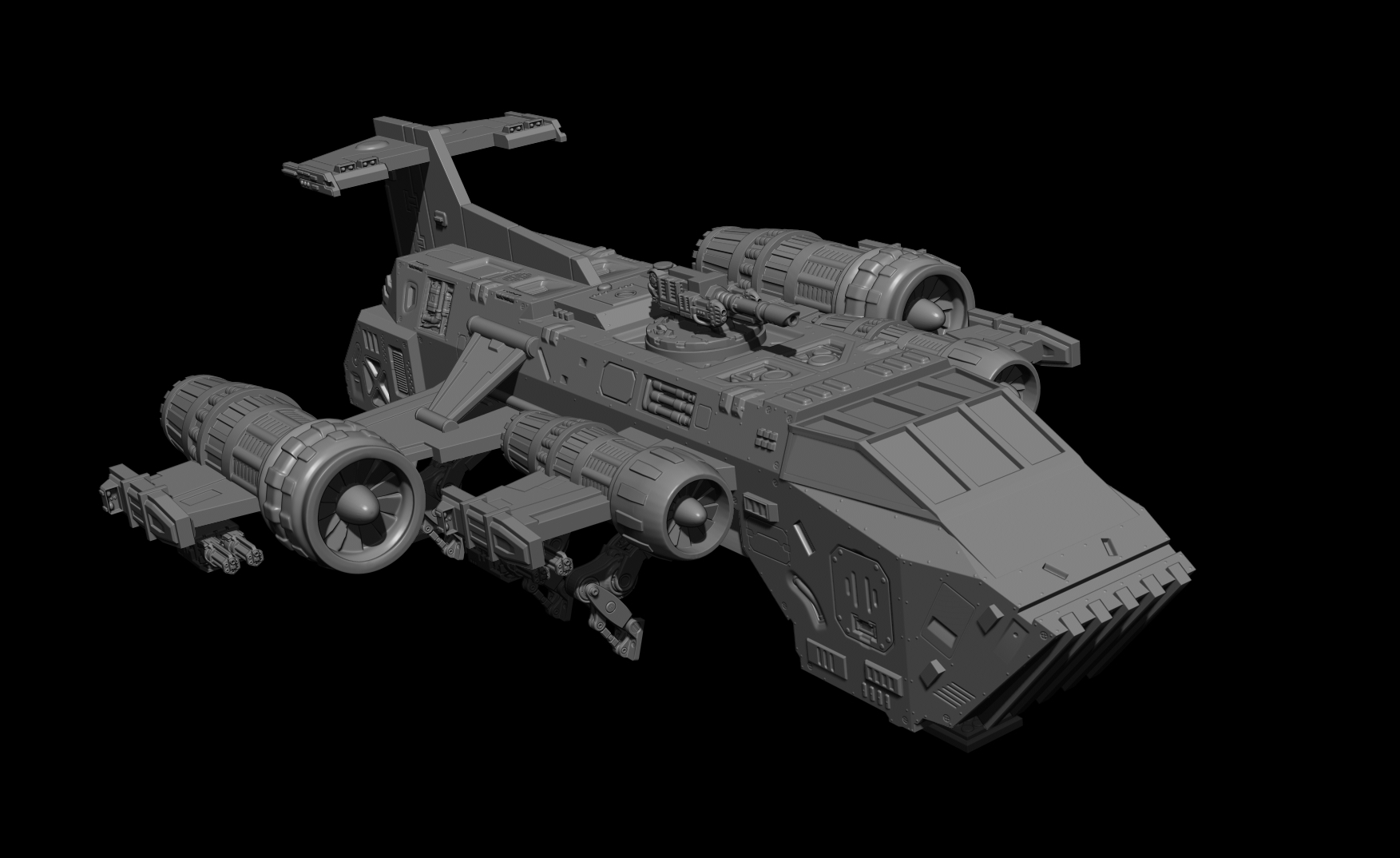 🪖 Tank transporter ship・ 3D File for ・Cults