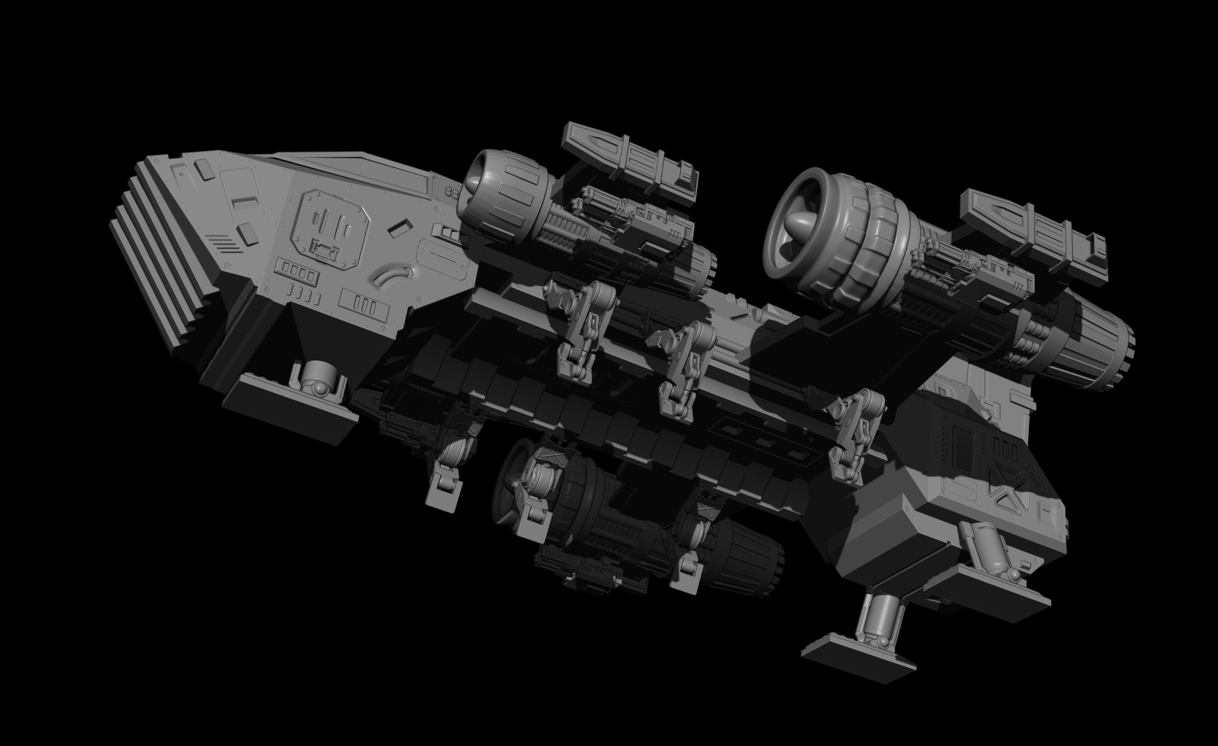 🪖 Tank transporter ship・ 3D File for ・Cults