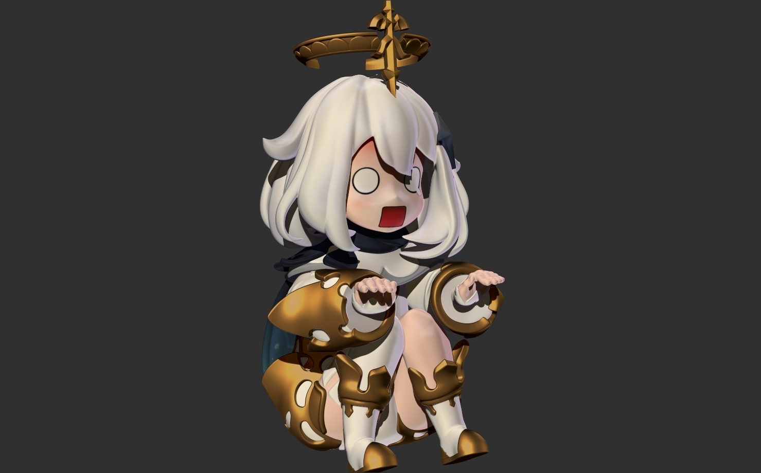 3D file Paimon in the pot - Genshin Impact Fanart 🪴・3D print design to ...