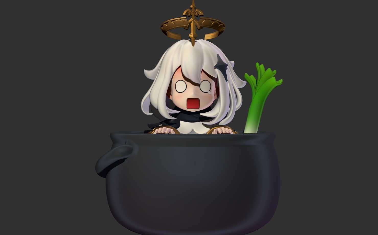 3D file Paimon in the pot - Genshin Impact Fanart 🪴・3D print design to ...