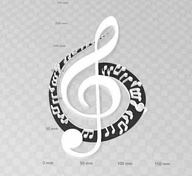 STL file treble clef 🎵 ・3D print model to download・Cults